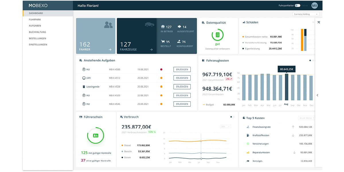 Kommende In-App-Features für Manager und Fahrer - Mobexo