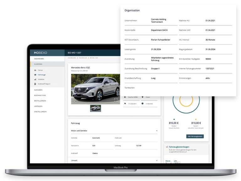 Fahrzeuge managen - Mobexo Fuhrparkmanagement Software