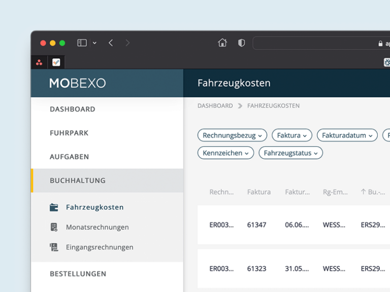 Fuhrparkmanagement Software - Die Flottenverwaltungs-App von Mobexo